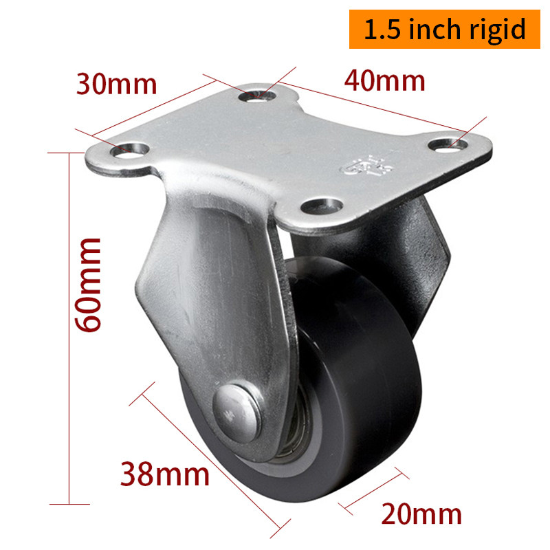 1.5 Inch Swivel Caster Wheels , Small Castor Wheels With Brakes
