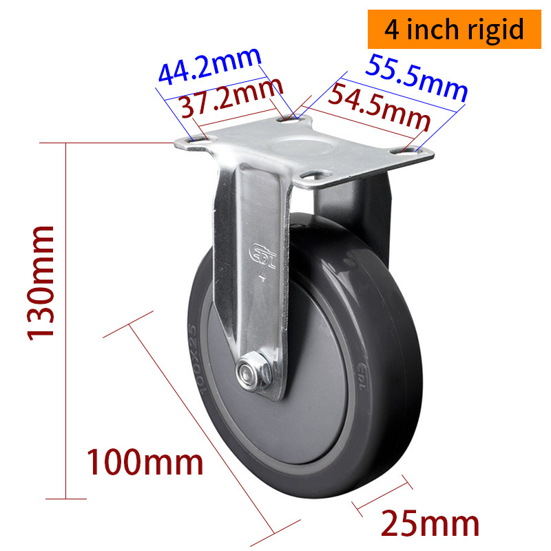 Light Duty Swivel Casters 100mm 4 Inch Casters With Brake
