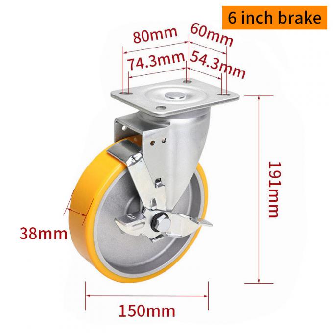 EDL‌ Medium Duty 6inch Aluminum Caster Plate by Rigid , Swivel and ...