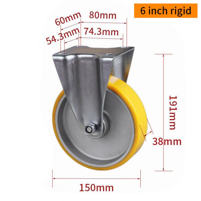 EDL‌ Medium Duty 6inch Aluminum Caster Plate by Rigid , Swivel and ...